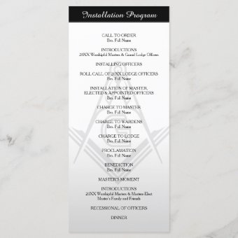 Freemasonry Program Guide - Installation Template | Zazzle