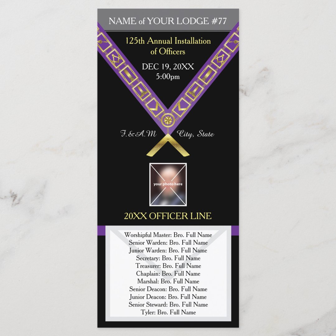 Freemasonry Program Guide - Installation Template | Zazzle