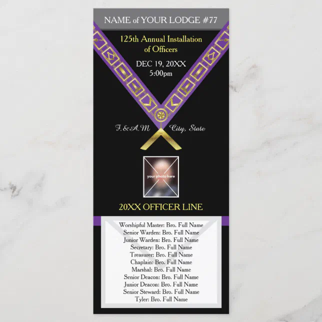 Freemasonry Program Guide - Installation Template | Zazzle