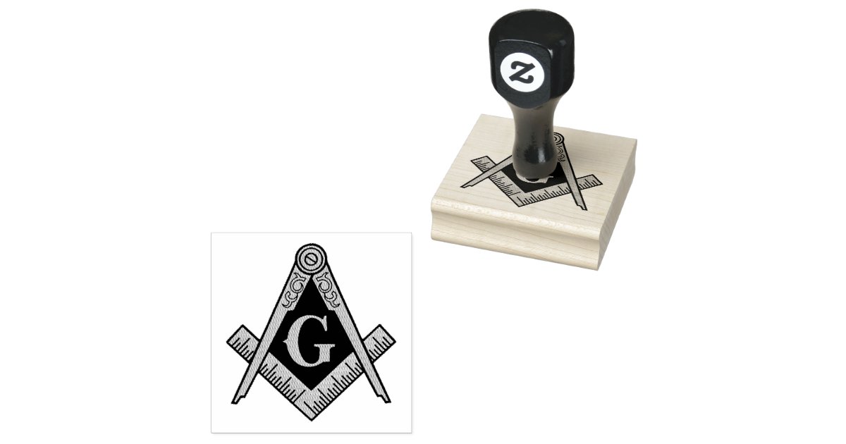 Freemasonry Square and Compass Masonic Rubber Stamp | Zazzle