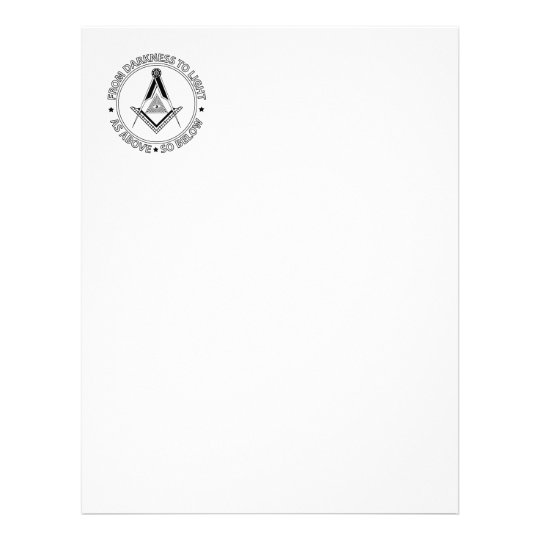 Freemasonry symbol letterhead | Zazzle.com