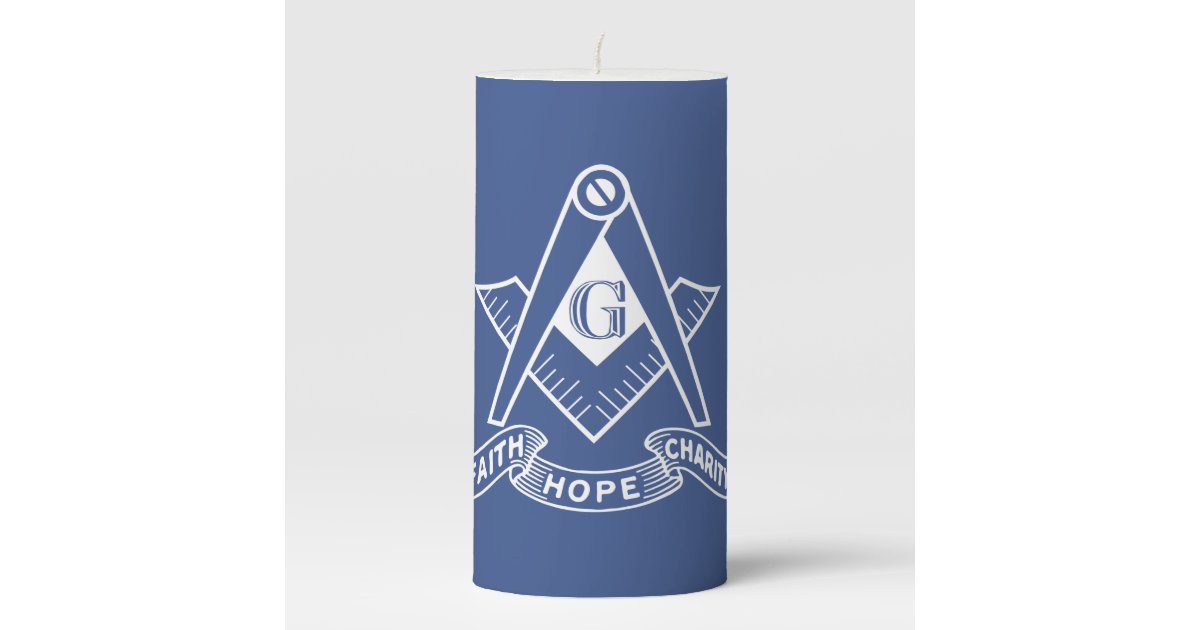 Freemasonry symbol pillar candle | Zazzle