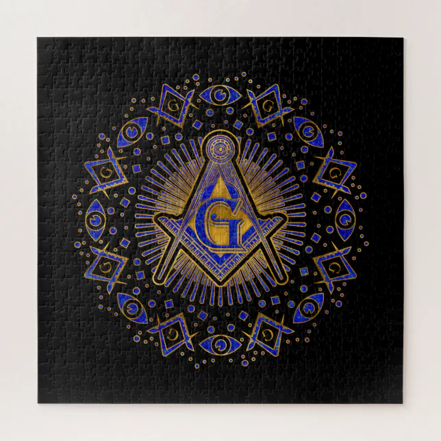 Freemasonry symbol Square and Compasses Jigsaw Puzzle | Zazzle