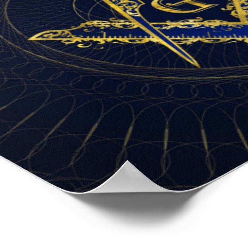 Freemasonry symbol Square and Compasses Poster | Zazzle