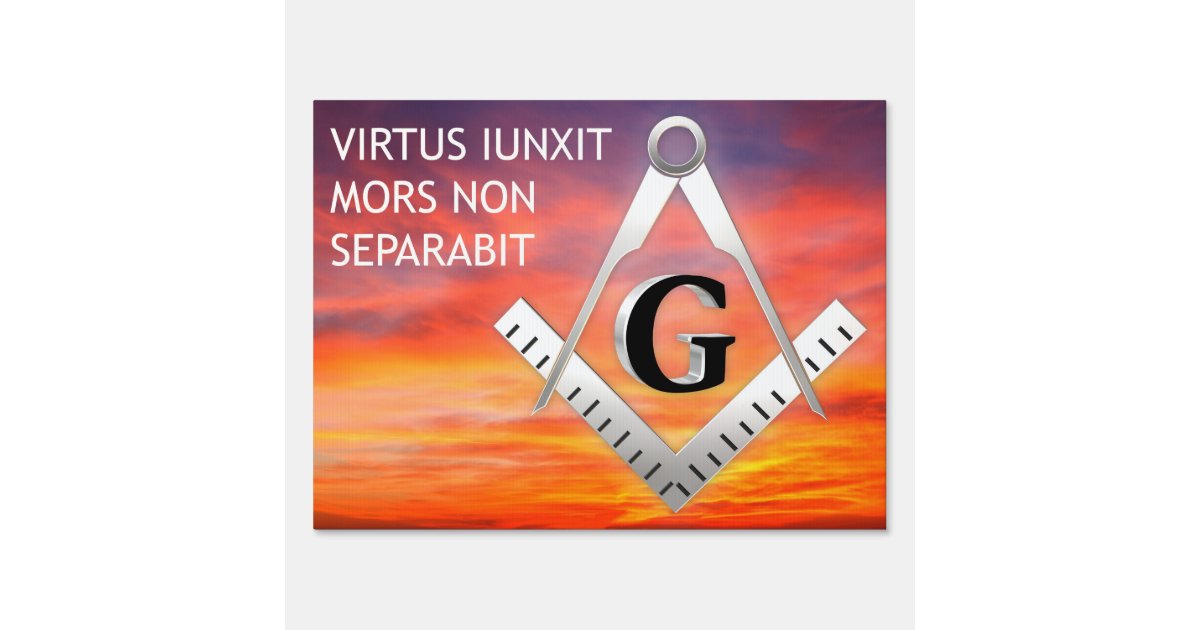 Freemasonry symbol yard sign | Zazzle
