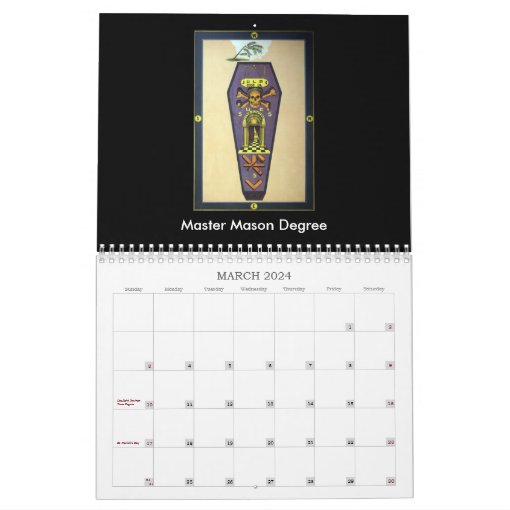 Freemasonry Trestle Board Calendar | Zazzle