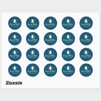 FreePBX Logo Stickers (Blue) | Zazzle