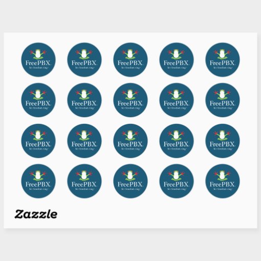 FreePBX Logo Stickers (Blue) | Zazzle