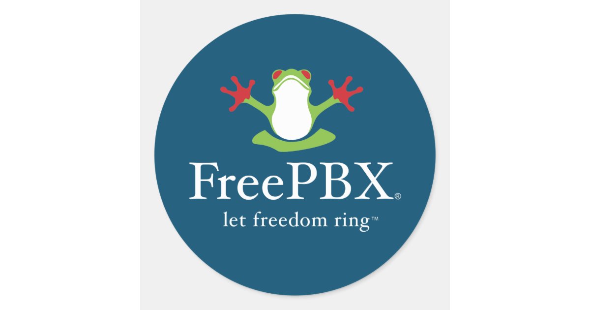 FreePBX Logo Stickers (Blue) | Zazzle