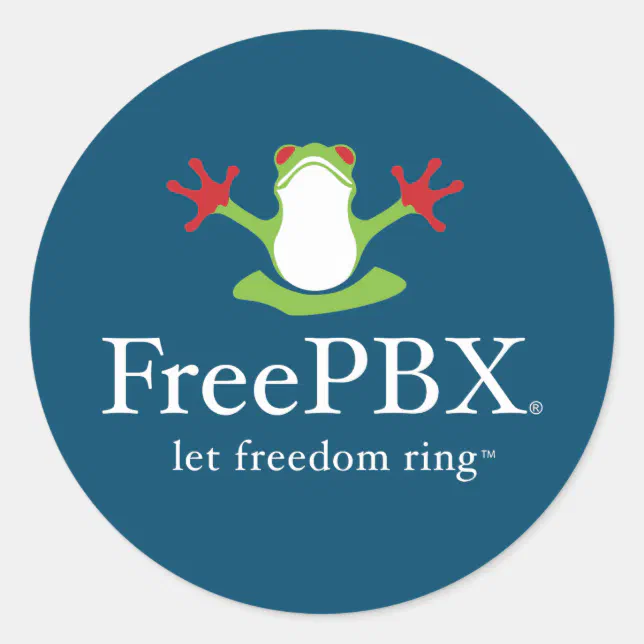 FreePBX Logo Stickers (Blue) | Zazzle
