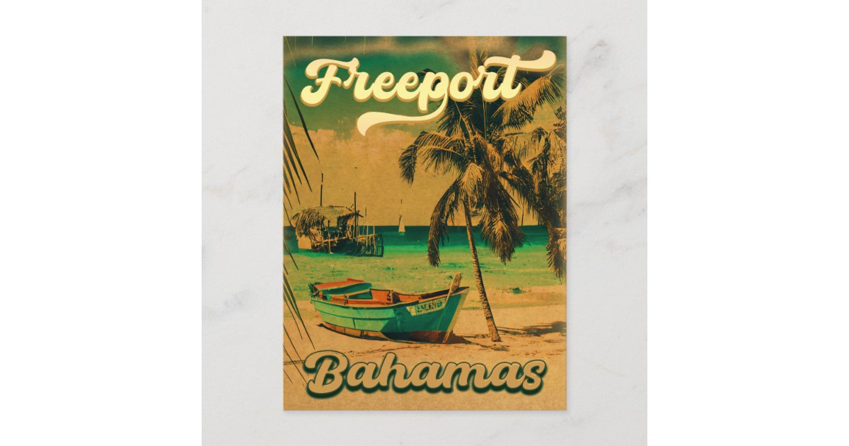 Freeport Bahamas Vintage Souvenirs 80s Postcard | Zazzle