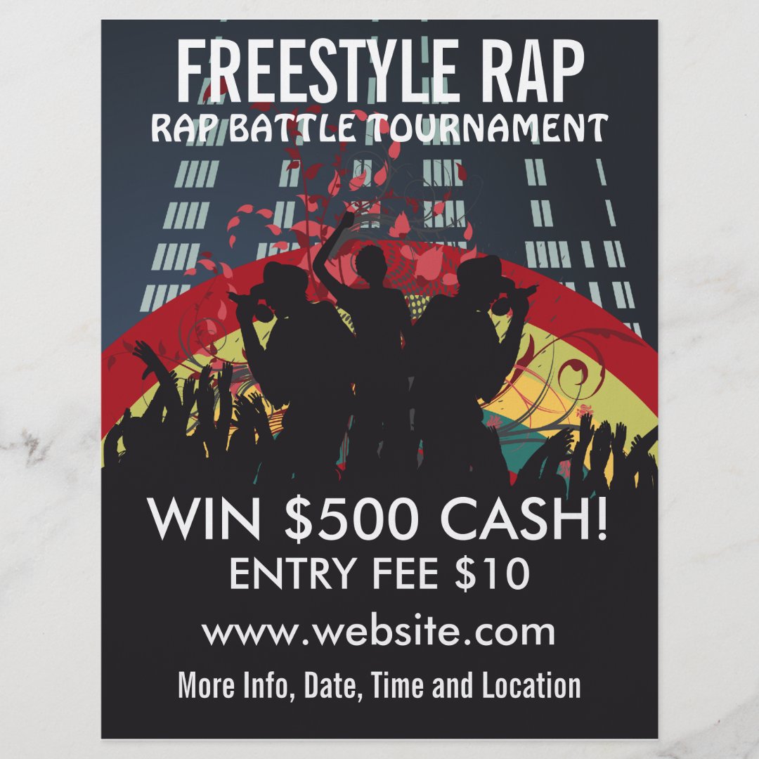 Freestyle Rap Battle Music Flyer | Zazzle