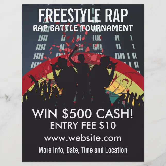 Freestyle Rap Battle Music Flyer | Zazzle