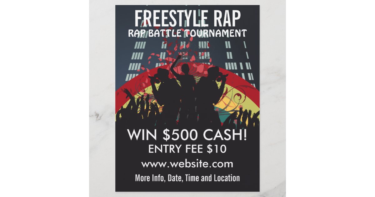 Freestyle Rap Battle Music Flyer | Zazzle