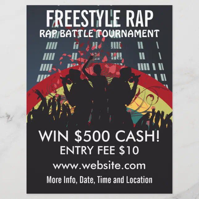Freestyle Rap Battle Music Flyer | Zazzle
