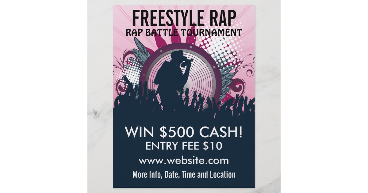 Freestyle Rap Music Flyer | Zazzle