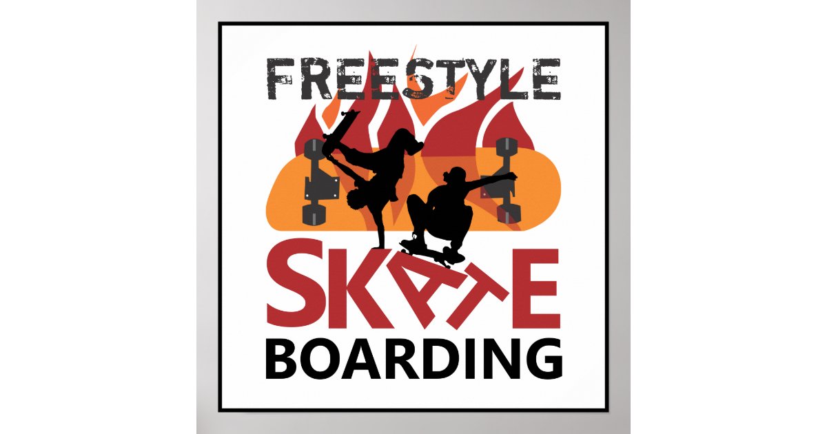 Freestyle Skateboarding Poster | Zazzle