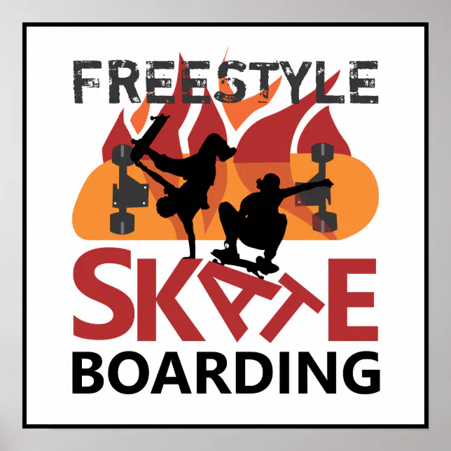 Freestyle Skateboarding Poster | Zazzle