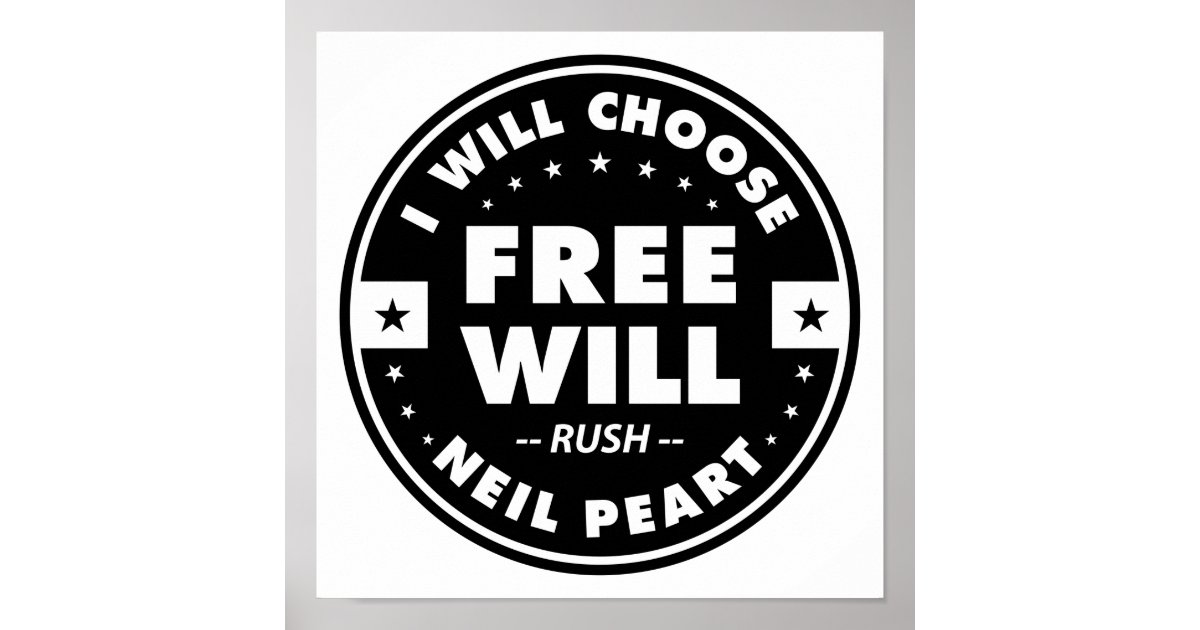 Freewill, motivational quote poster | Zazzle