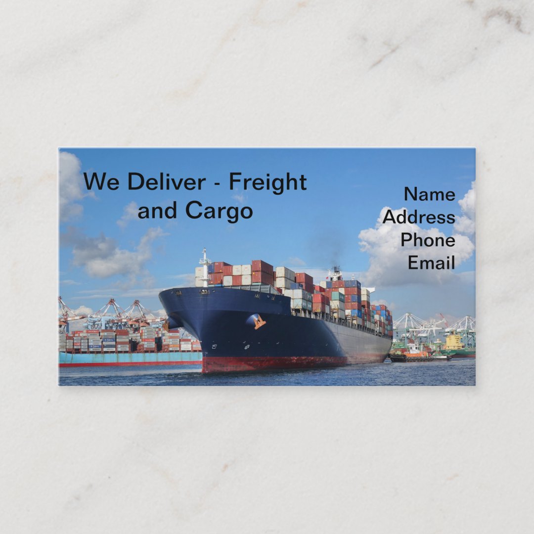 Freight and Cargo Business Card | Zazzle