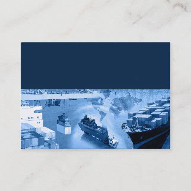 Freight Logistics Template Business Card Blue | Zazzle