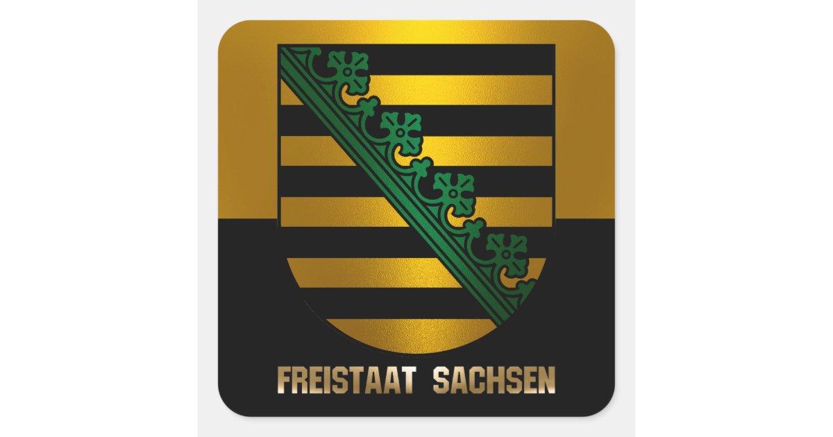 Freistaat Sachsen Square Sticker | Zazzle