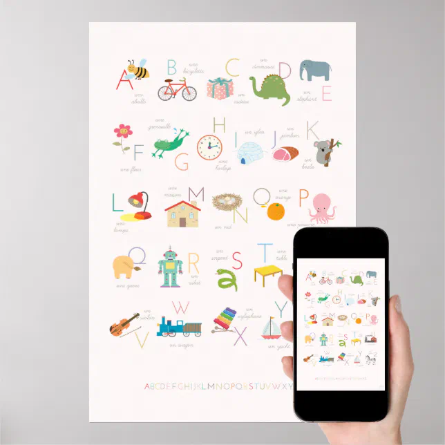 French Alphabet Poster | Zazzle