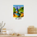 French Alps travel poster | Zazzle