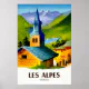 French Alps travel poster | Zazzle