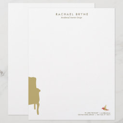 French Armchair Interior Designer Hummingbird Letterhead | Zazzle