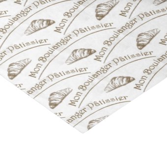 French Bakery Baked Goods Patisserie Croissant Tissue Paper | Zazzle
