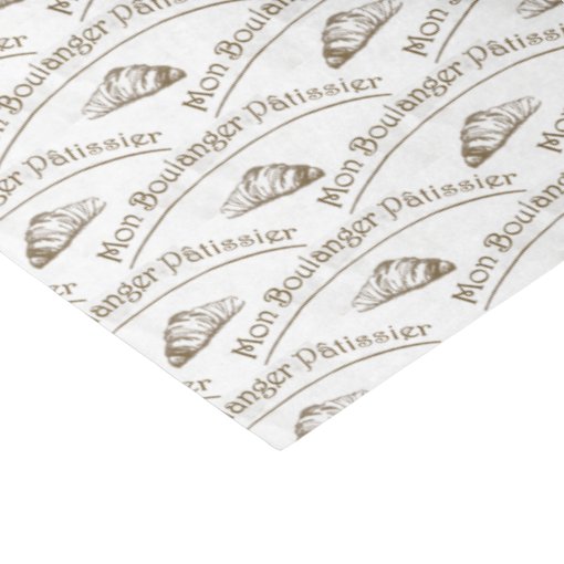 French Bakery Baked Goods Patisserie Croissant Tissue Paper | Zazzle
