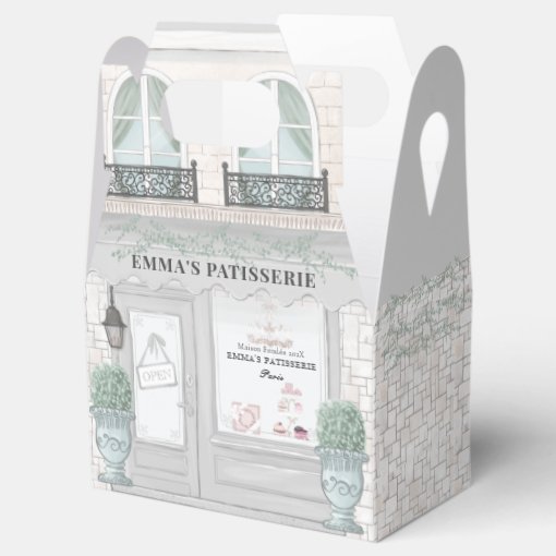 French Bakery Cafe Patisserie Gray Favor Box | Zazzle
