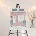 French Bakery Patisserie Pink Birthday Welcome Foam Board | Zazzle