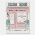French Bakery Patisserie Pink Birthday Welcome Foam Board | Zazzle
