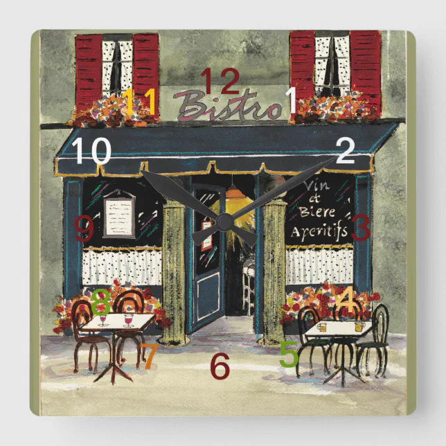 French Bistro wall clock | Zazzle