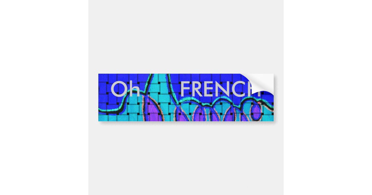 French Blue Bumper Sticker | Zazzle