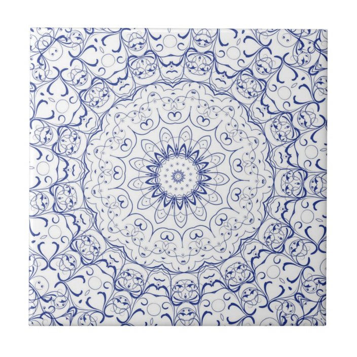 French Blue Lace Tile | Zazzle.com