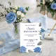 French Blue Rose Fine Art Boy Baby Shower Invitation | Zazzle
