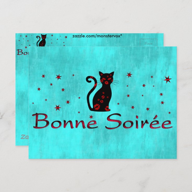 French:Bonne Soiree Postcard | Zazzle