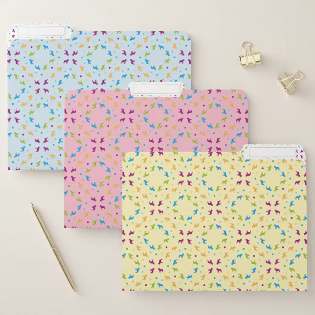 French Bulldog abstract pattern File Folder | Zazzle
