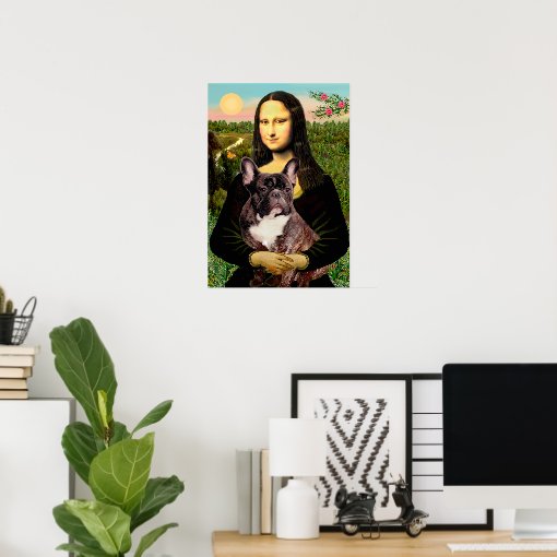 French Bulldog (brindle) - Mona Lisa Poster | Zazzle