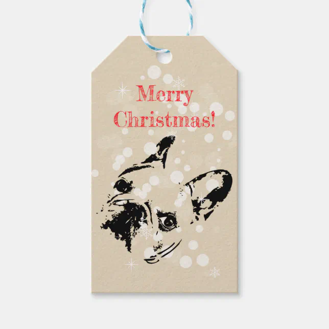 French Bulldog Christmas Gift Tags | Zazzle
