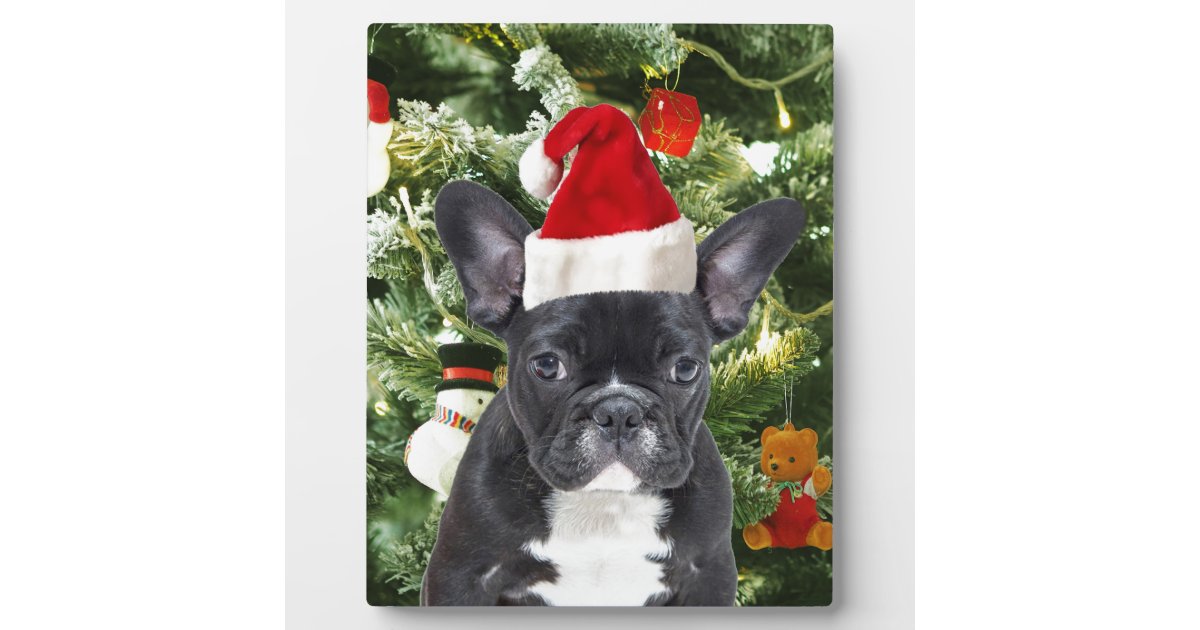 French Bulldog Christmas Tree Ornaments Snowman Plaque | Zazzle
