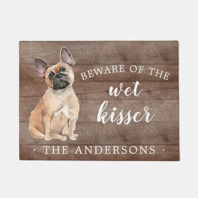 French Bulldog Dog Personalized Door Mat | Zazzle