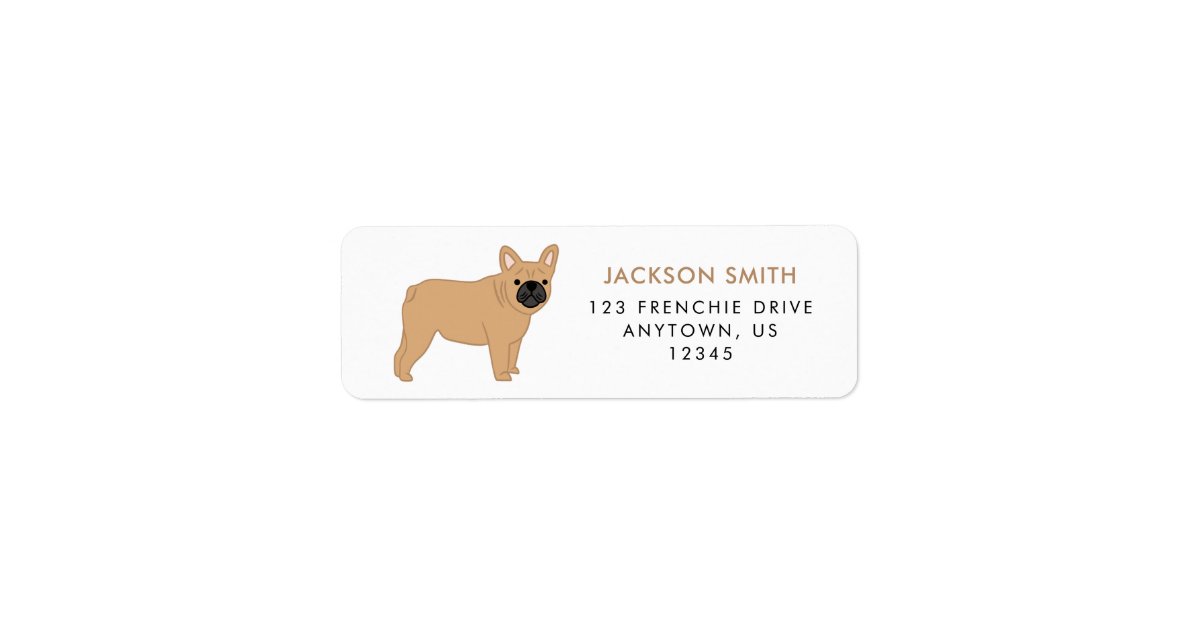 French Bulldog Frenchie Address Label | Zazzle