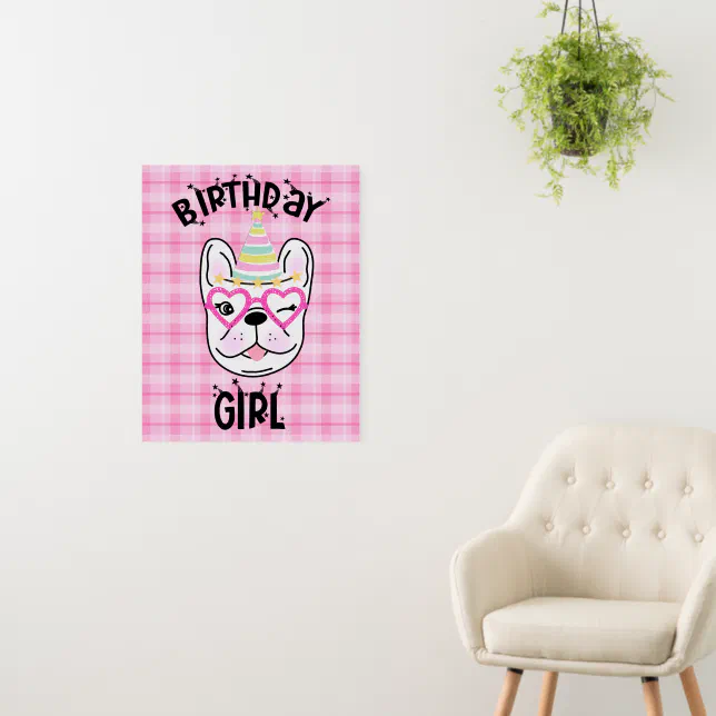 French Bulldog Frenchie Birthday Party Theme Foam Board | Zazzle