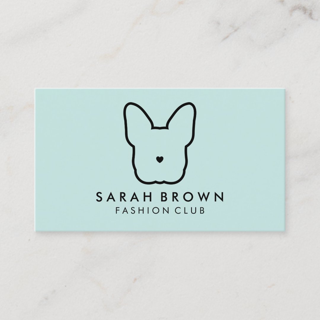 French Bulldog Frenchie Logo Business Card | Zazzle