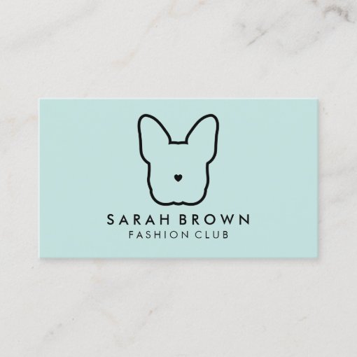 French Bulldog Frenchie Logo Business Card | Zazzle