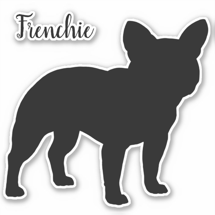 French Bulldog Frenchie Silhouette Cute Dog Breed Sticker | Zazzle